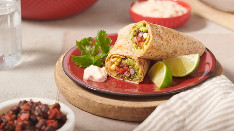 Wrap déjeuner aux haricots noirs et à l’avocat | POM